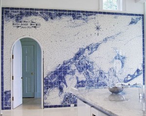 Nautical Map Tiles - Interiors By Color