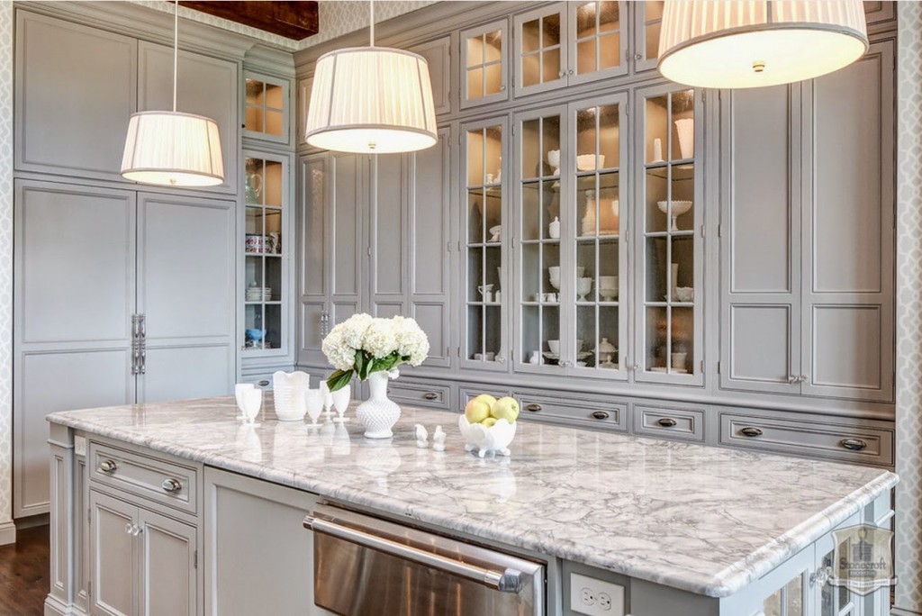 Traditional Kitchen in Soft Gray - Interiors By Color