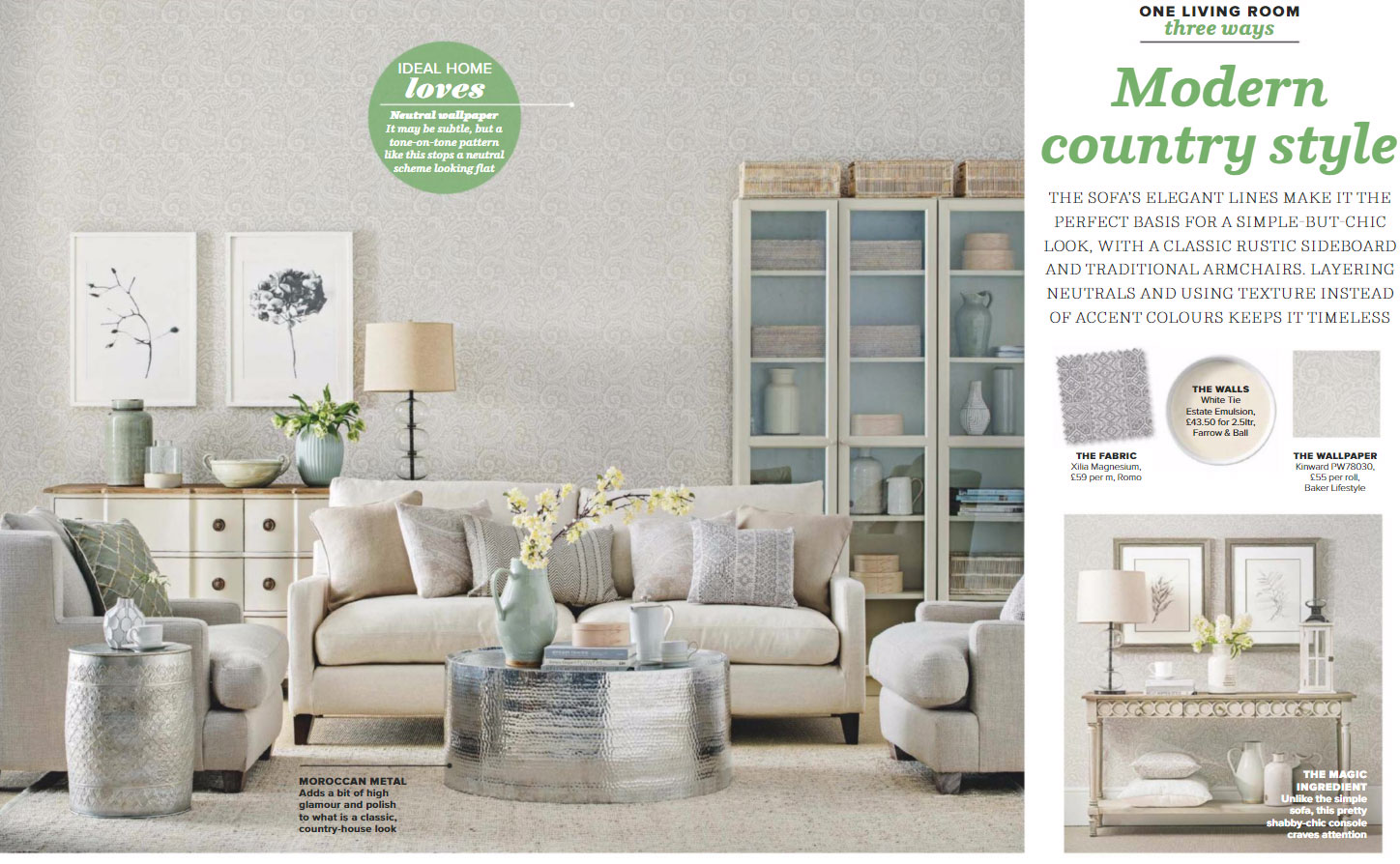 A Living Room in 3 Different Design Color Palettes 2017 - Interiors By ...