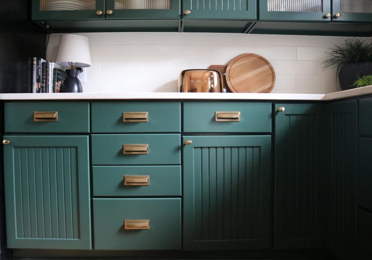 Kitchen Painted in Sherwin Williams Dard Hunter Green - Interiors By Color
