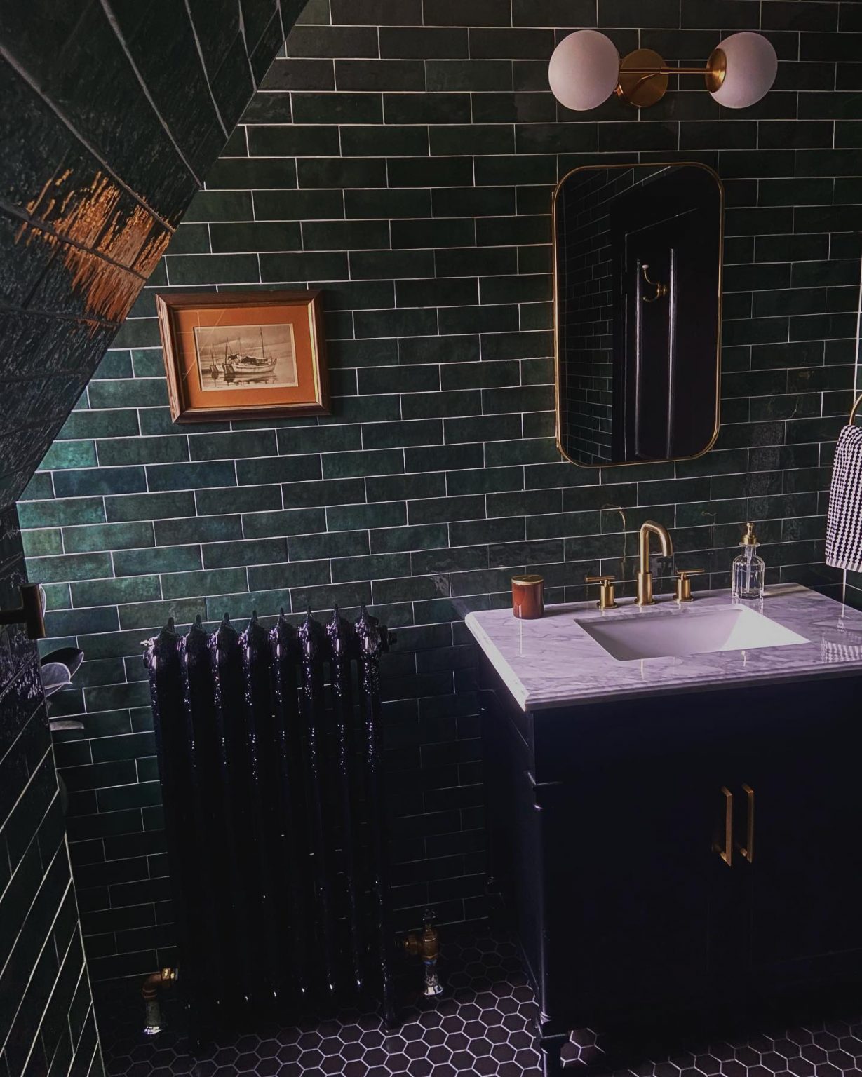 Green Subway Tiles Bathroom - Interiors By Color