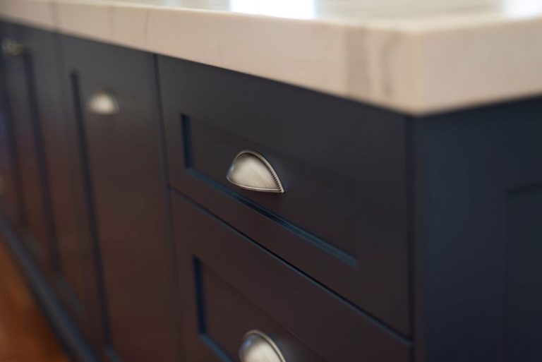 Dulux-Deep-Ocean-blue-paint-kitchen-island-australia-1 - Interiors By Color