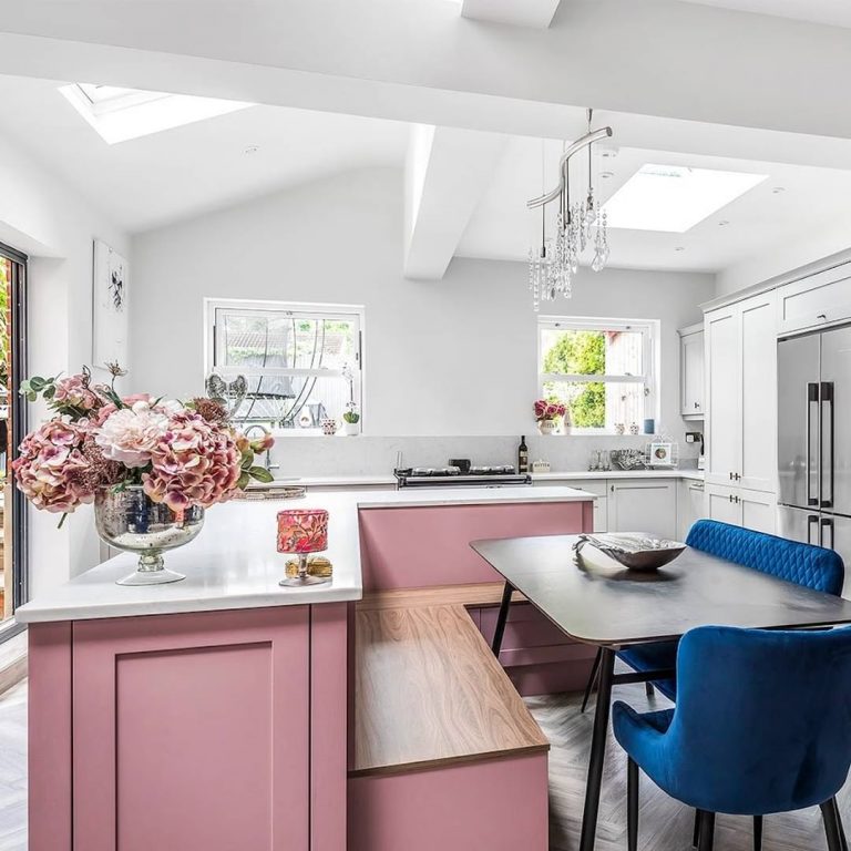 12+ Pink Paint Colors for Your Kitchen Cabinets that are Inspirational!