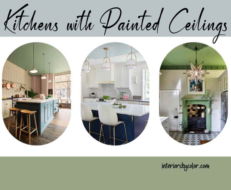 Kitchen with Painted Ceiling - Bold Color Never Looked so Good!