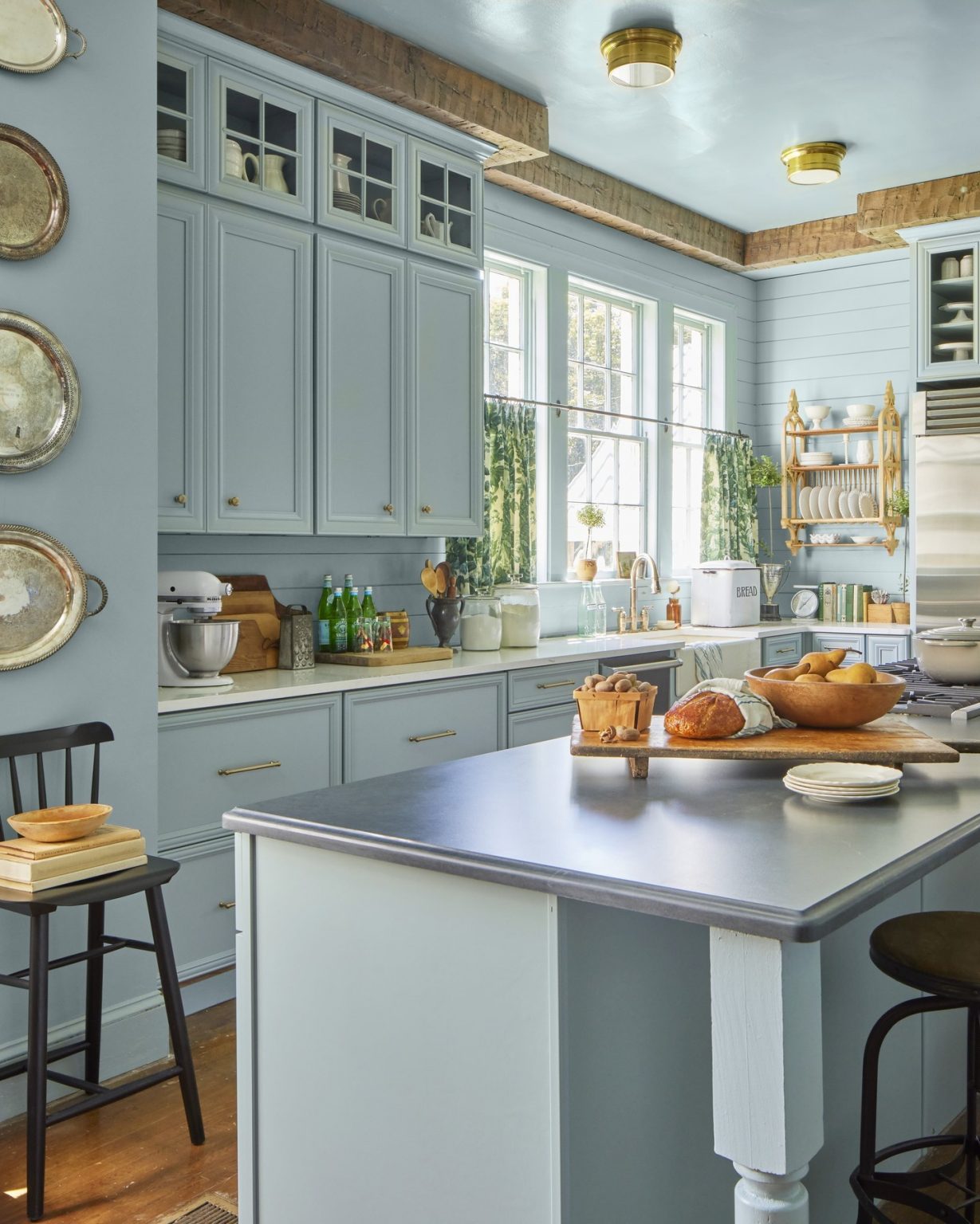 Sherwin-Williams-Dutch-Tile-Blue-SW-0031-kitchen - Interiors By Color