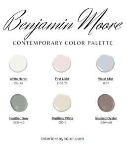 The Benjamin Moore Contemporary Color Palette - Interiors By Color