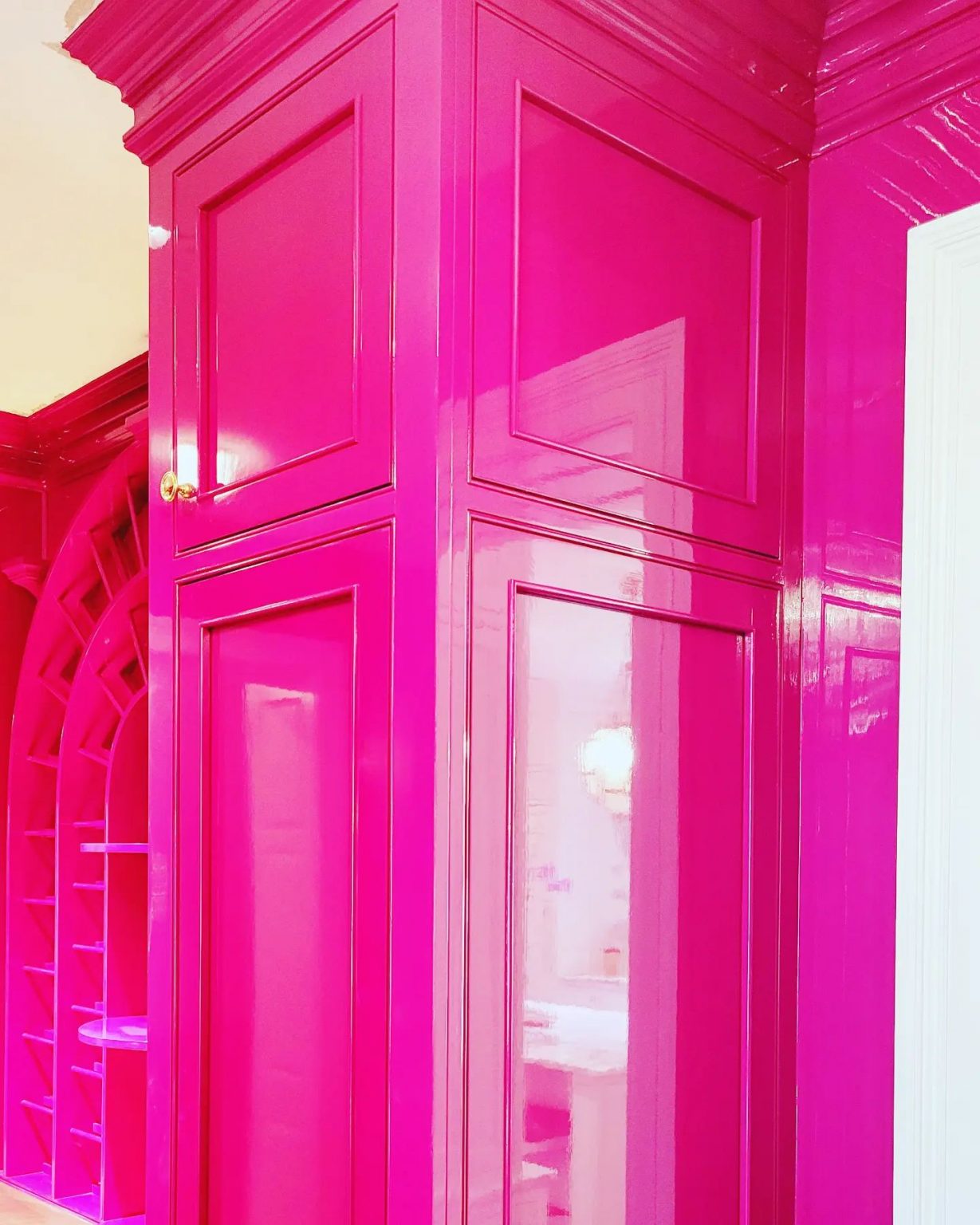 Fuchsia Glossy Interior Paint Color - Interiors By Color