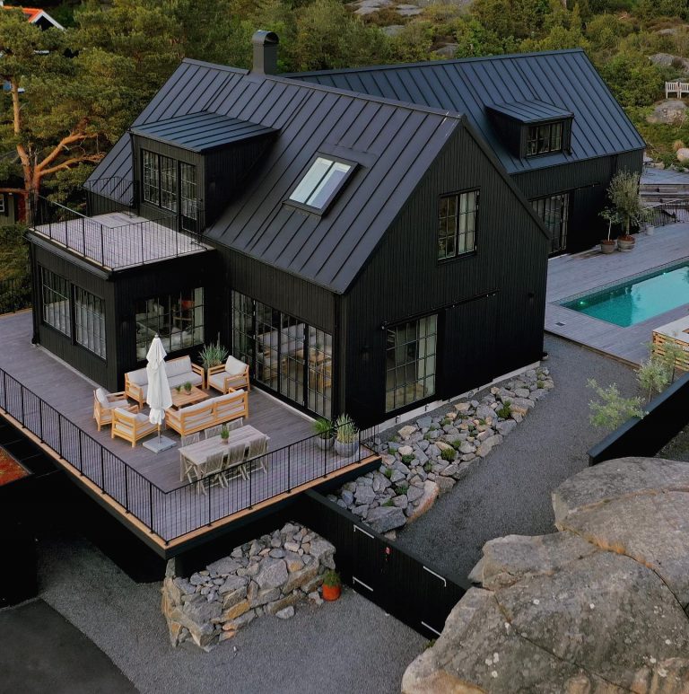 Modern Black Houses Exterior - Interiors By Color