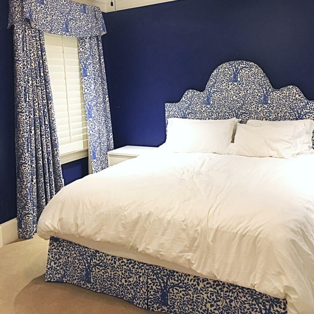 Benjamin-Moore-Blueberry-bedroom-in-blue - Interiors By Color